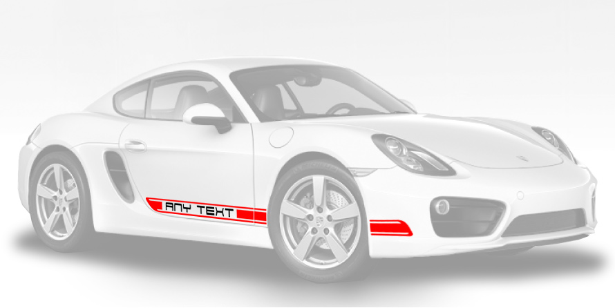 Porsche Cayman Decals, Porsche 981 Graphics, Stripes, Stickers and much ...