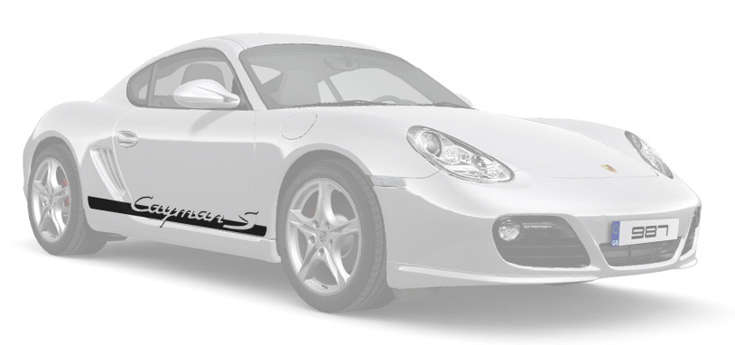 Porsche Cayman Decals, Porsche 987 Graphics, Stripes, Stickers and much ...